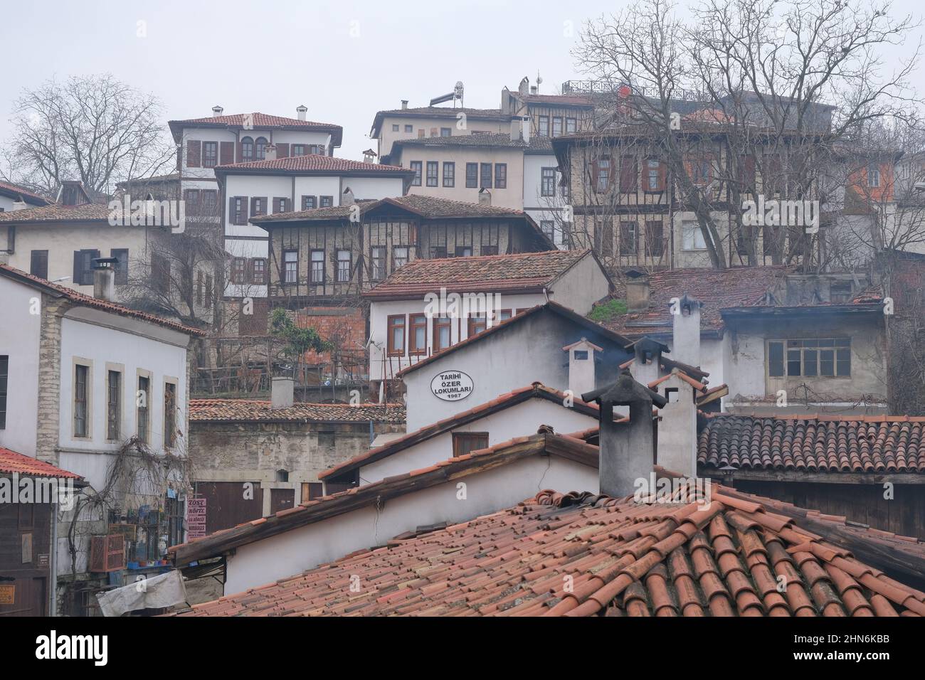 01.01.2022. Safranbolu, Karabuk, Turkey. Roof of ancient style houses ...