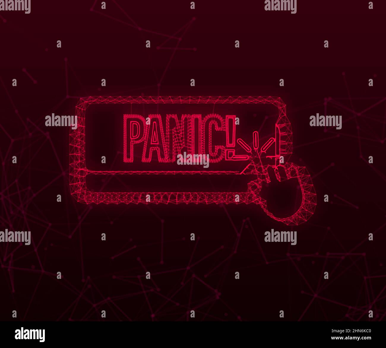 Panic push button, great design for any purposes. Plexus design. Vector ...