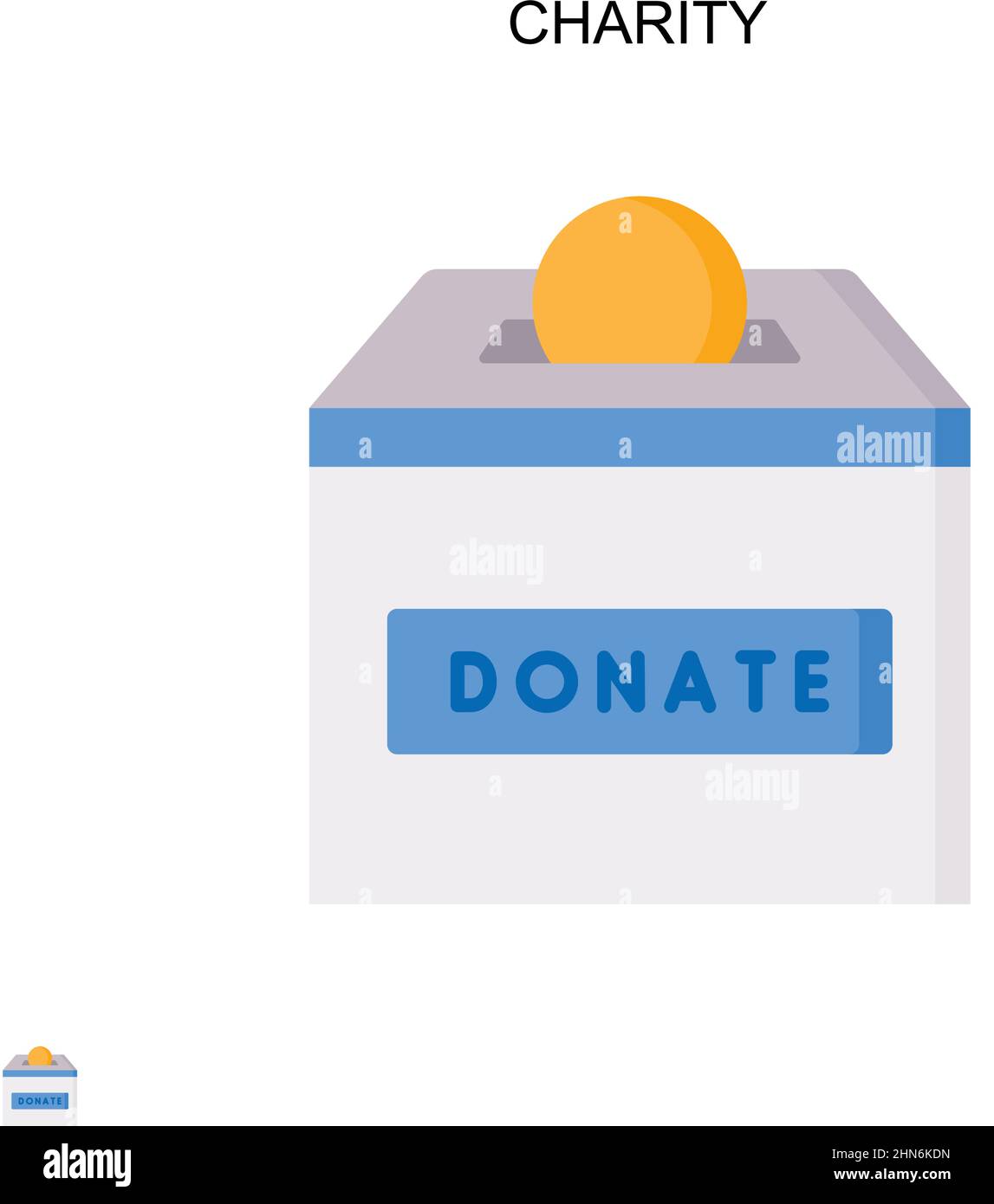 Charity Simple vector icon. Illustration symbol design template for web ...