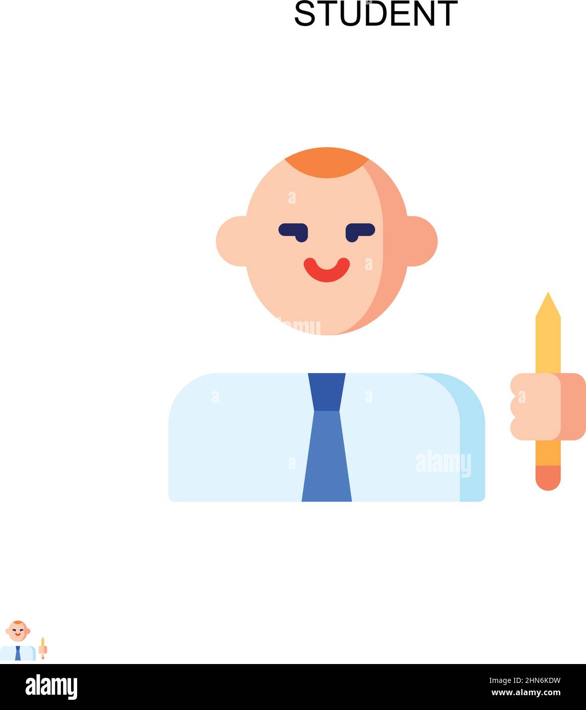 Student Simple vector icon. Illustration symbol design template for web ...