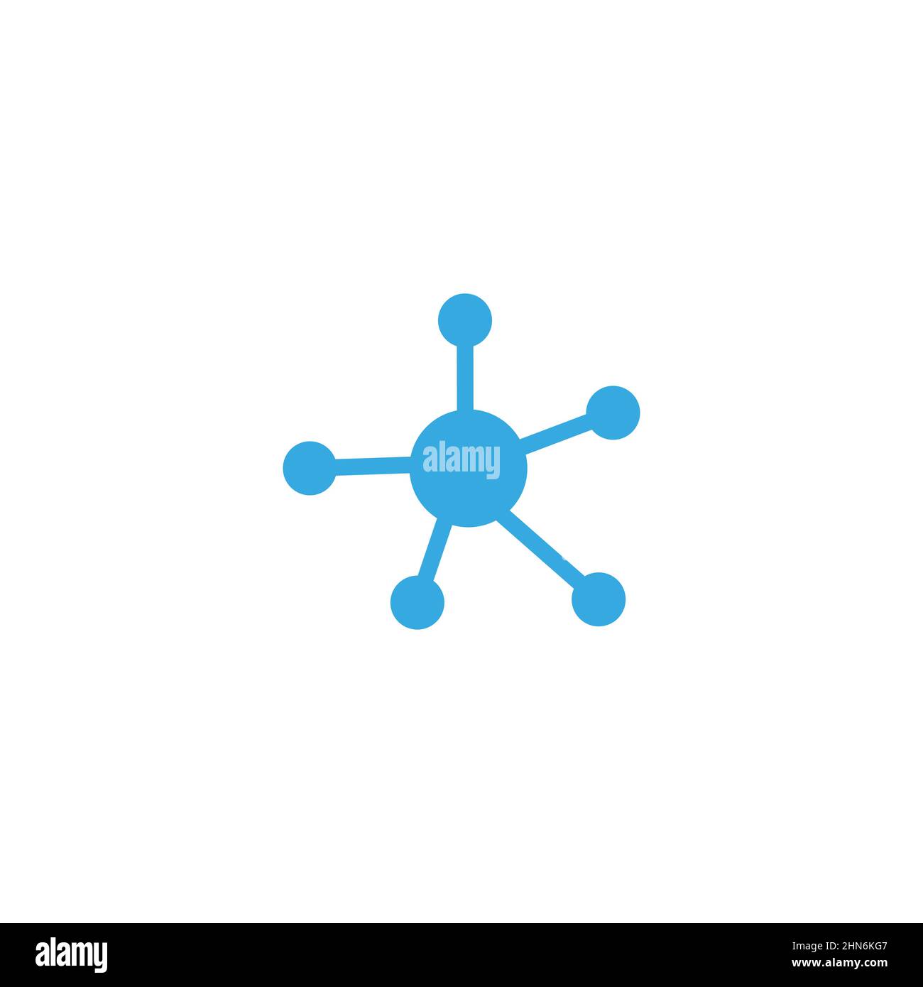 Molecule icon. DNA silhouette symbol. Atom connection concept. Vector ...