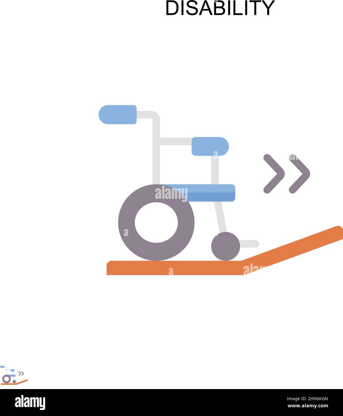 Disability Simple vector icon. Illustration symbol design template for ...