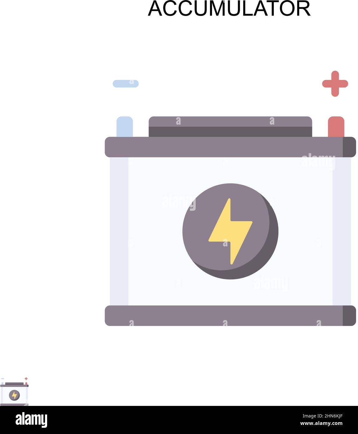 Accumulator Simple vector icon. Illustration symbol design template for ...