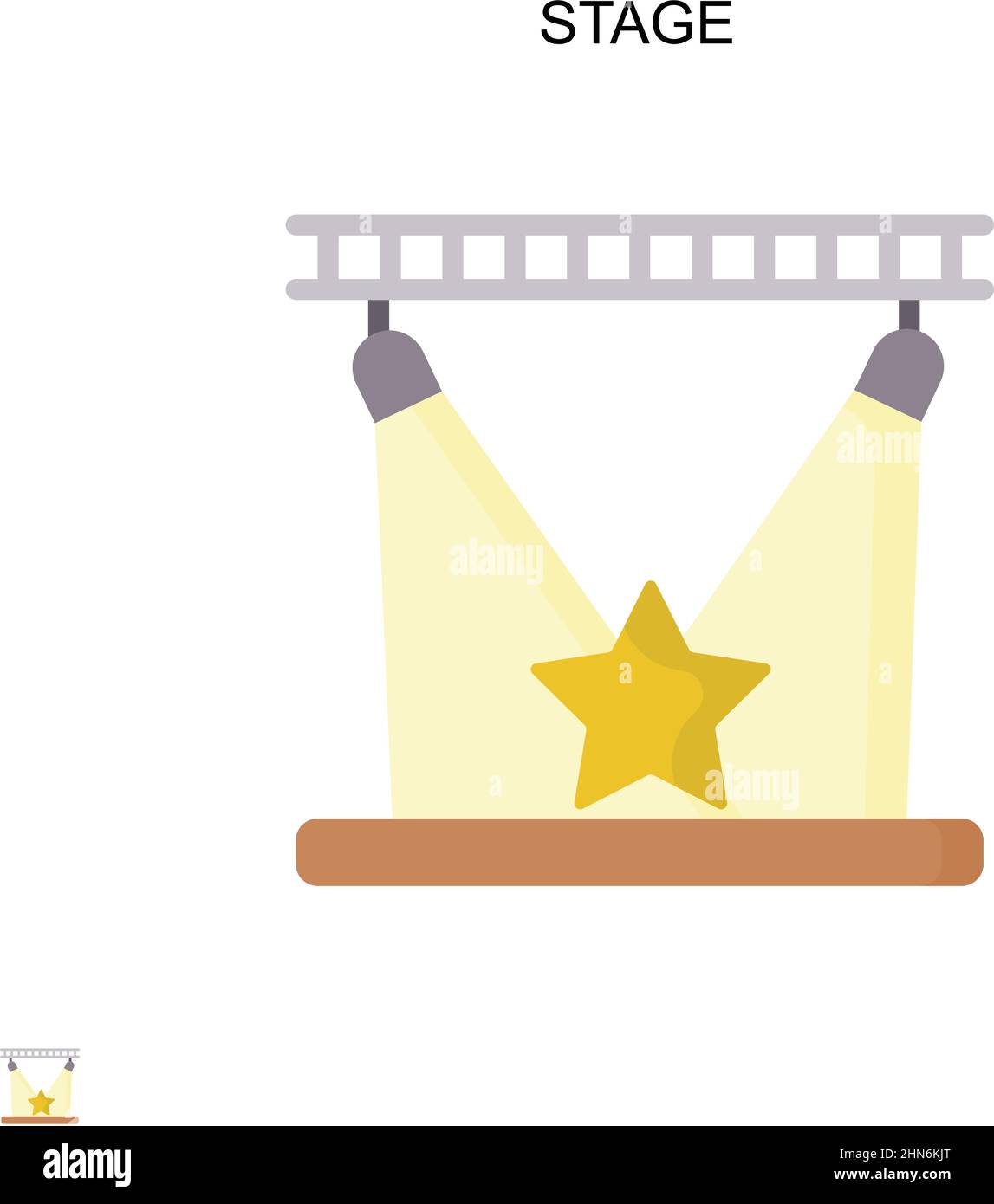 Stage Simple vector icon. Illustration symbol design template for web ...