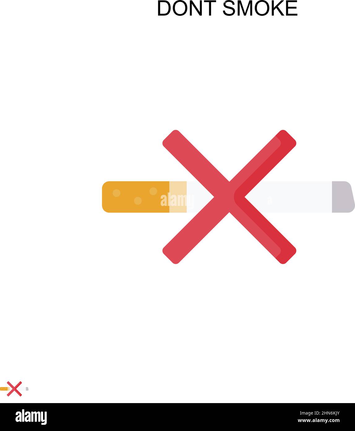 Dont smoke Simple vector icon. Illustration symbol design template for ...