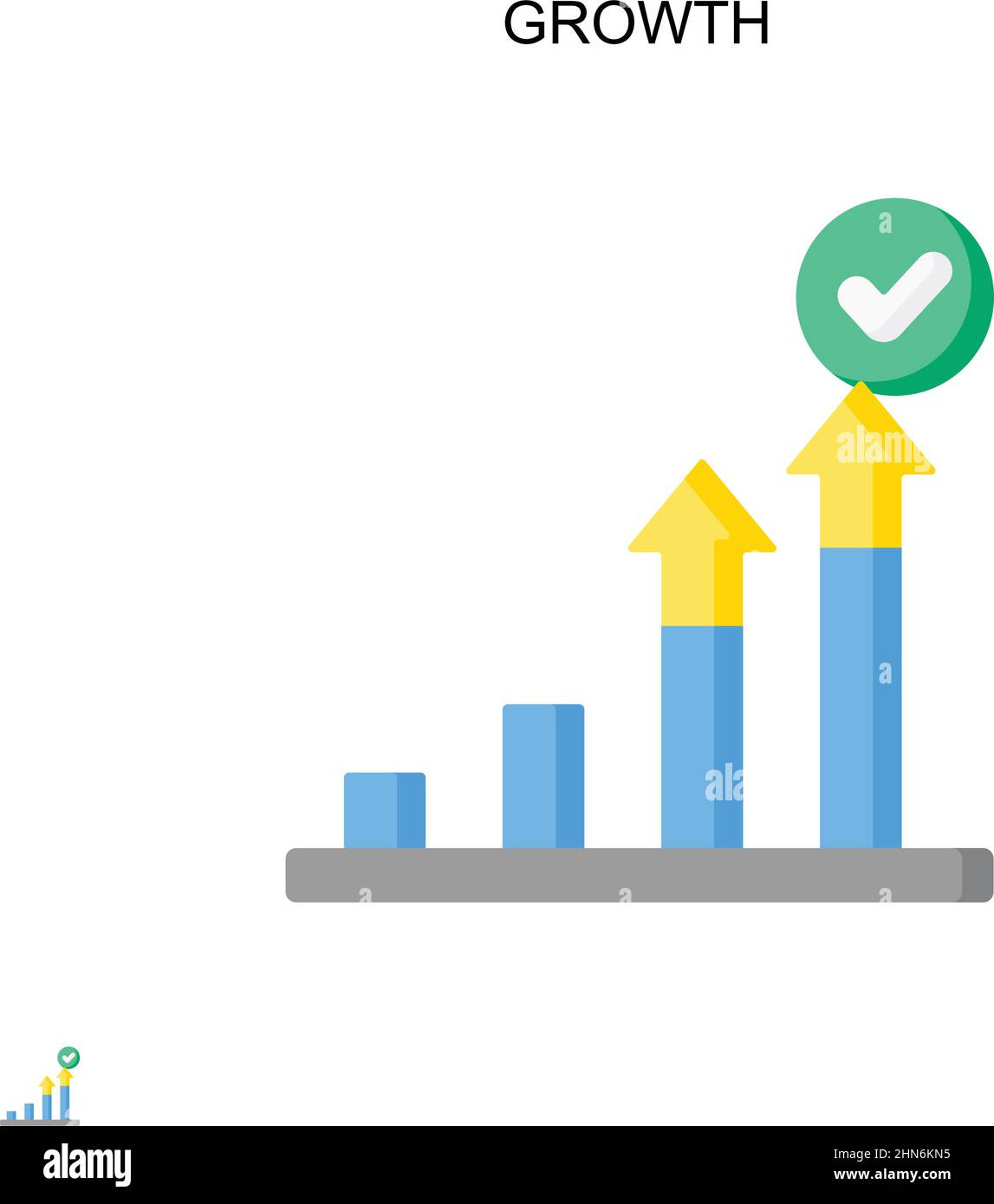 Growth Simple vector icon. Illustration symbol design template for web ...