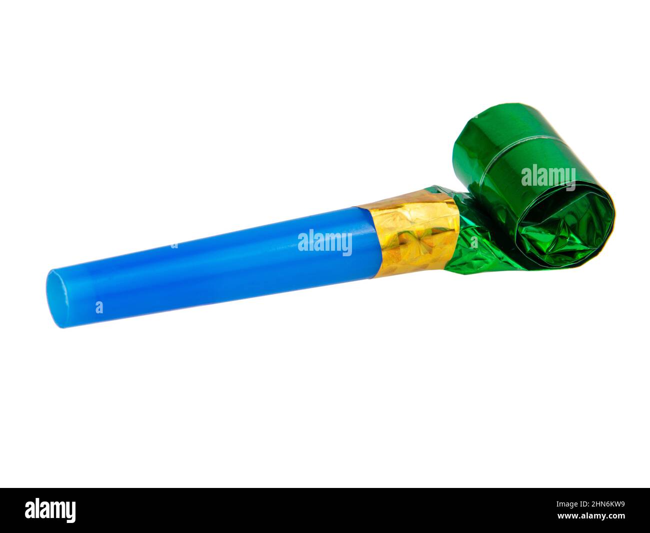 Carnival bright festive noisemaker or party whistle horn isolated on ...