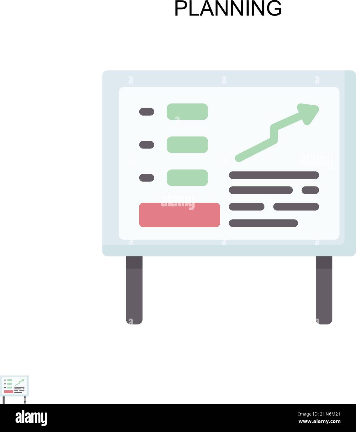 Planning Simple vector icon. Illustration symbol design template for ...