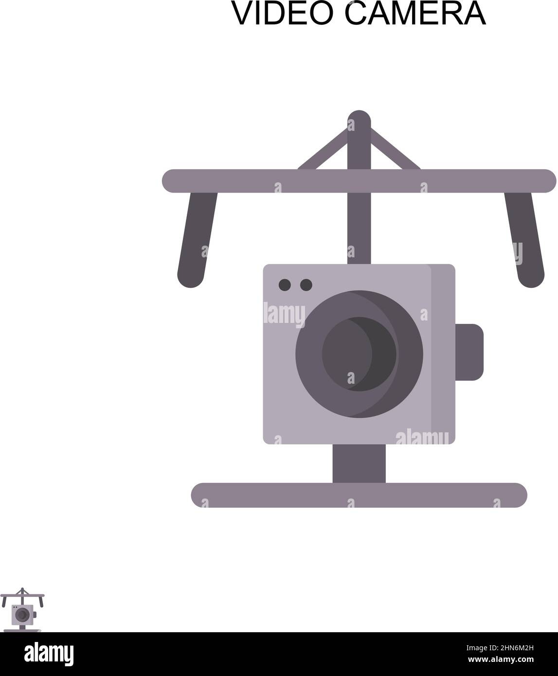 Video camera Simple vector icon. Illustration symbol design template ...