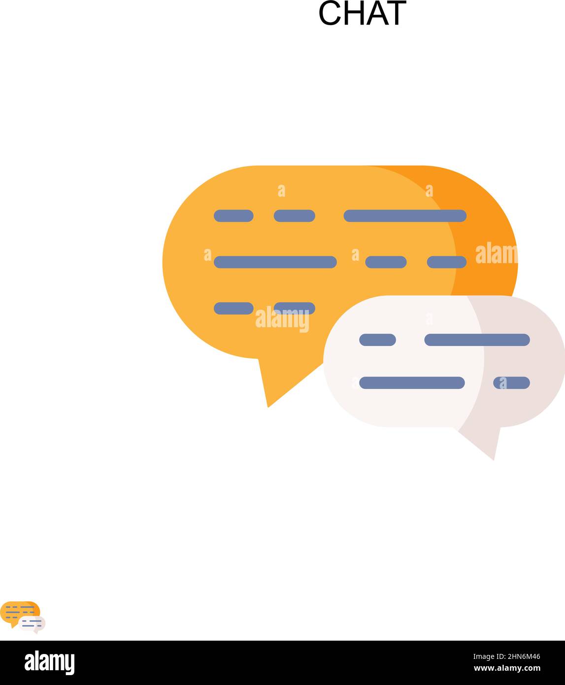 Chat Simple vector icon. Illustration symbol design template for web ...