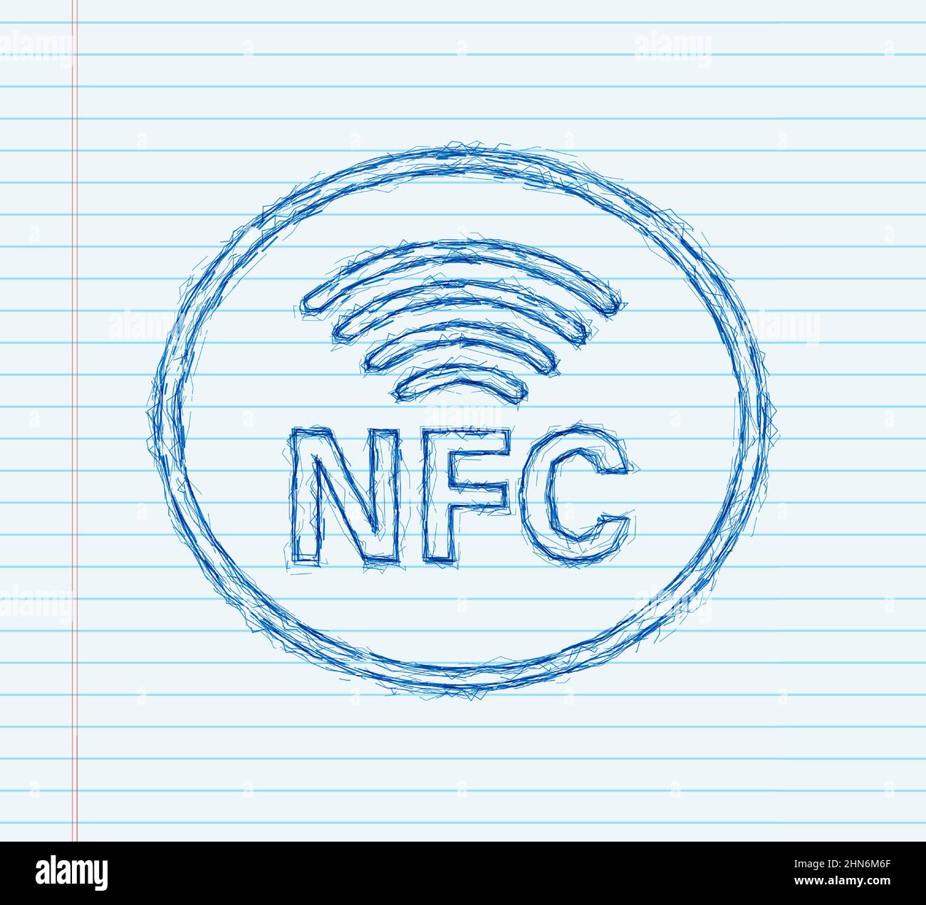 Contactless wireless pay sign logo. NFC technology. Near field ...