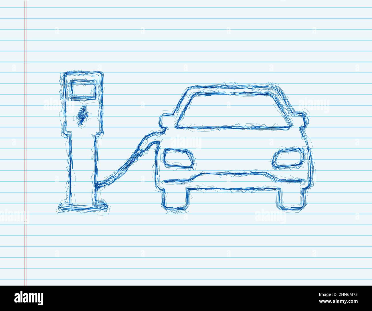Electric vehicle charging station icon. Ev charge. Electric car. sketch ...