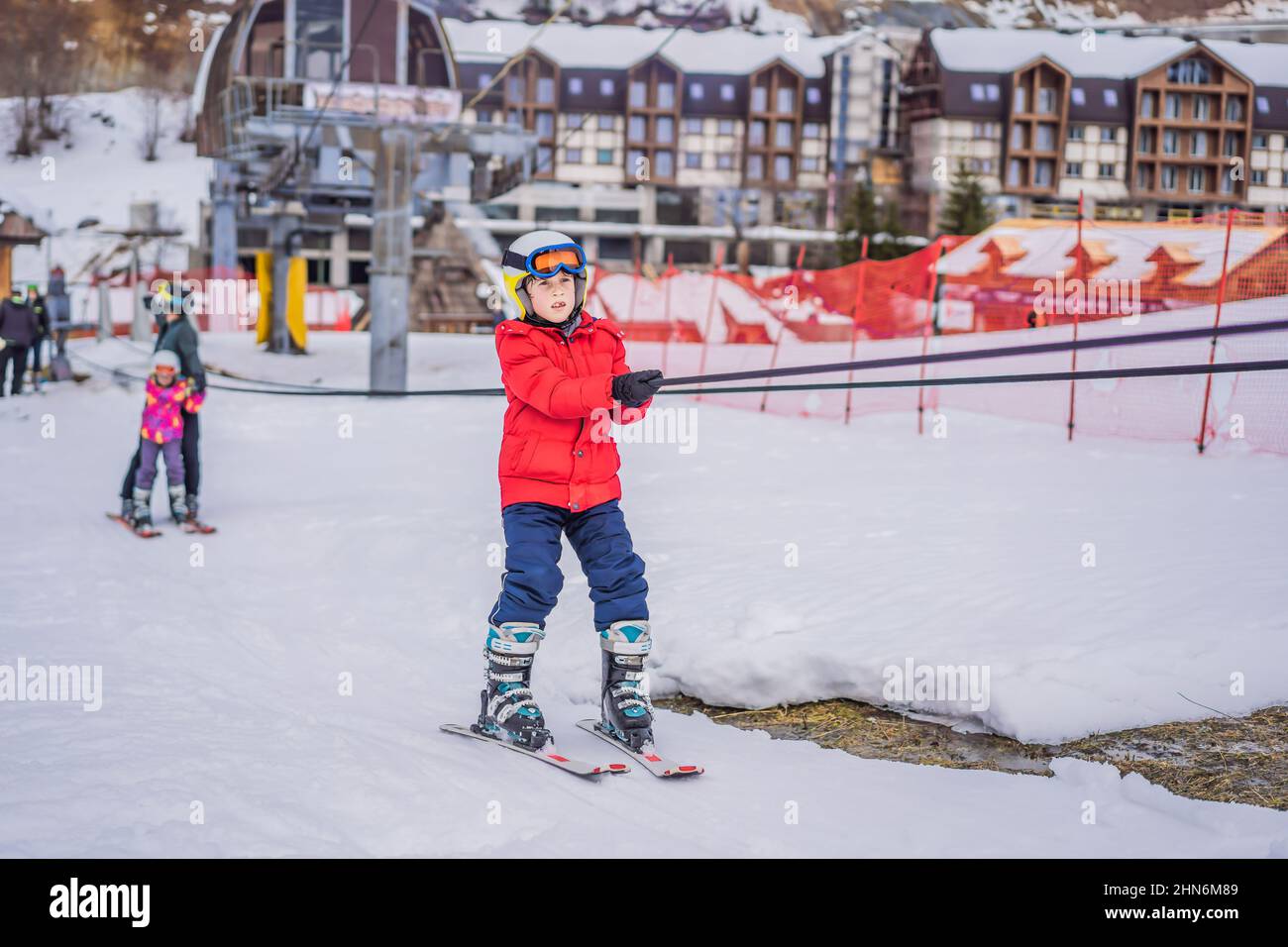 Child to a ski race hi-res stock photography and images - Alamy