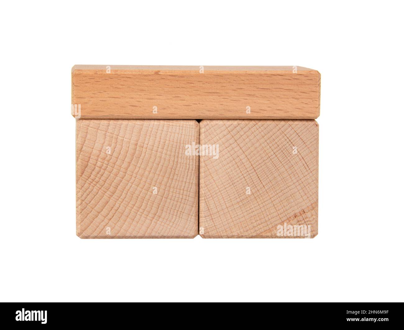 Wooden block cubes for creative isolated on the white background Stock ...