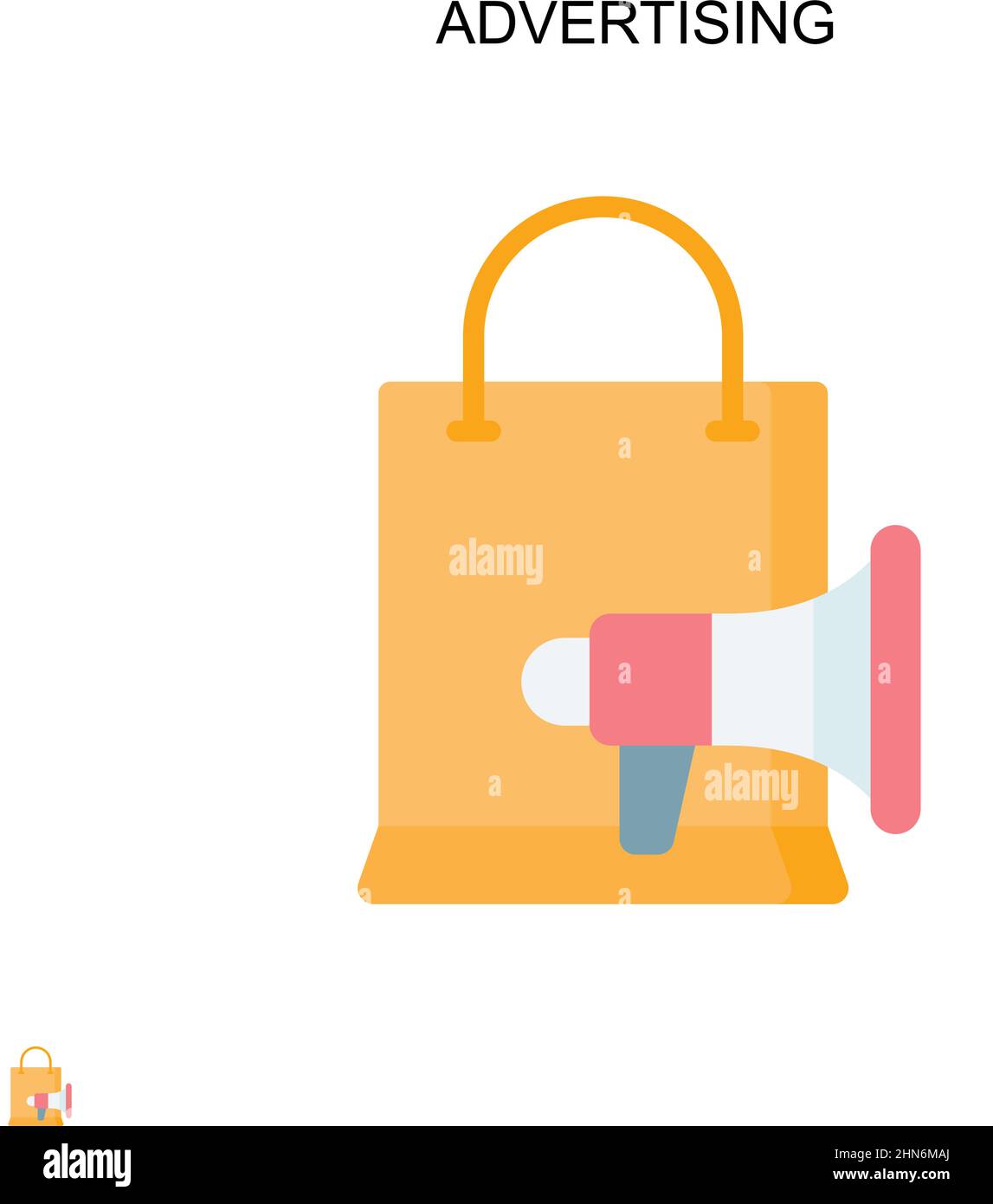 Advertising Simple vector icon. Illustration symbol design template for ...