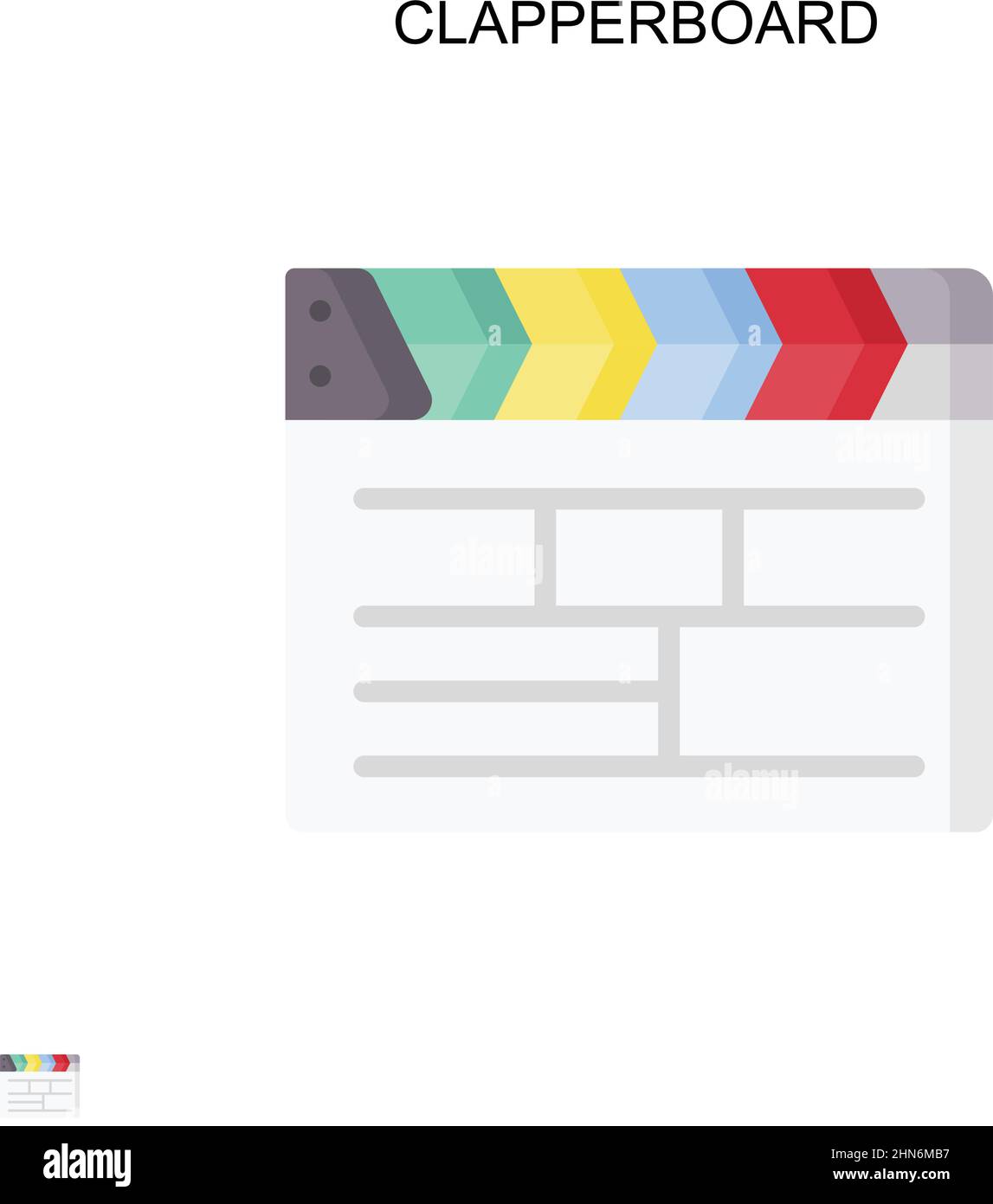 Clapperboard Simple Vector Icon Illustration Symbol Design Template For Web Mobile Ui Element