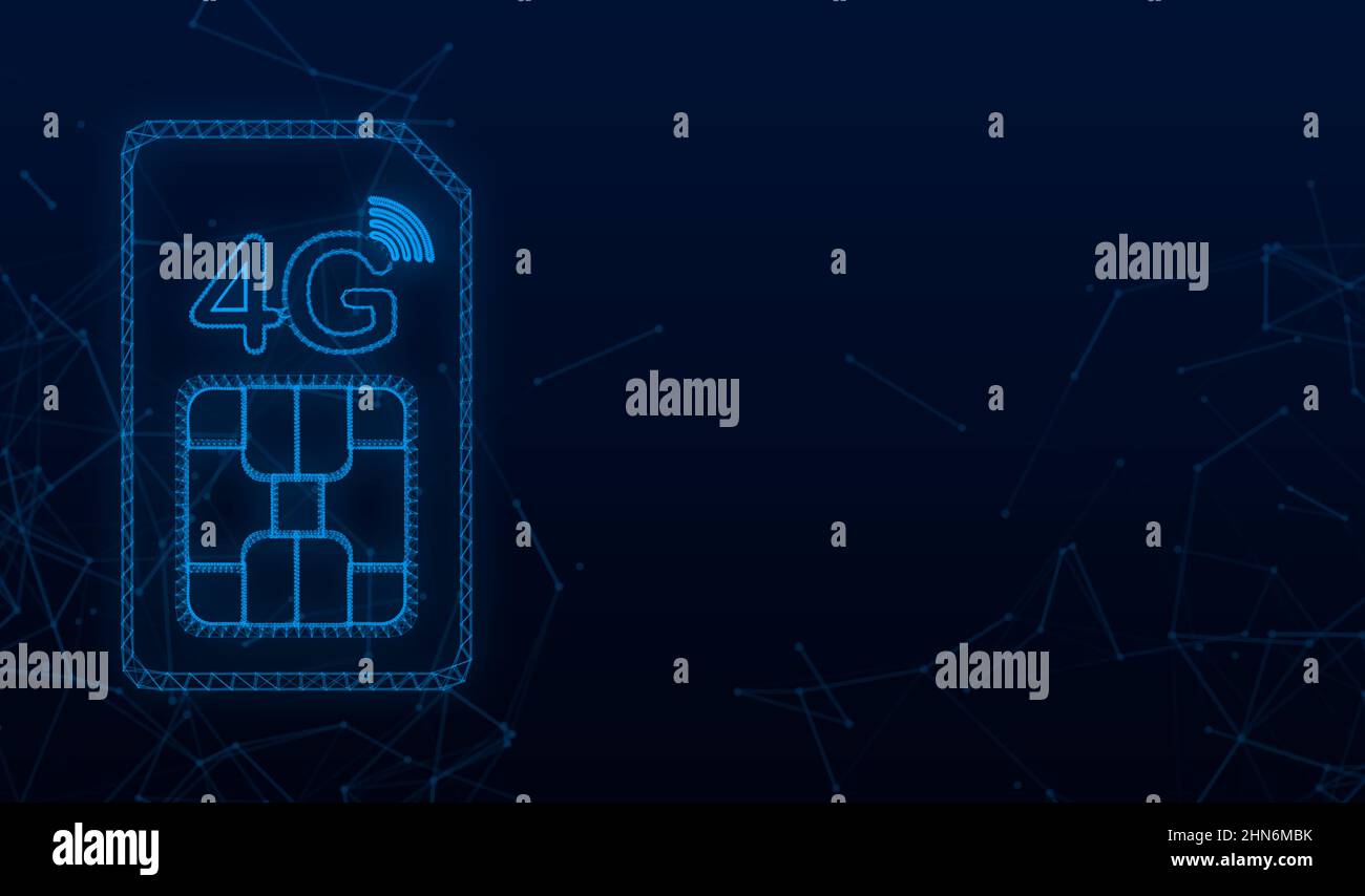 4G symbol Plexus , mobile communication technology and smartphone ...