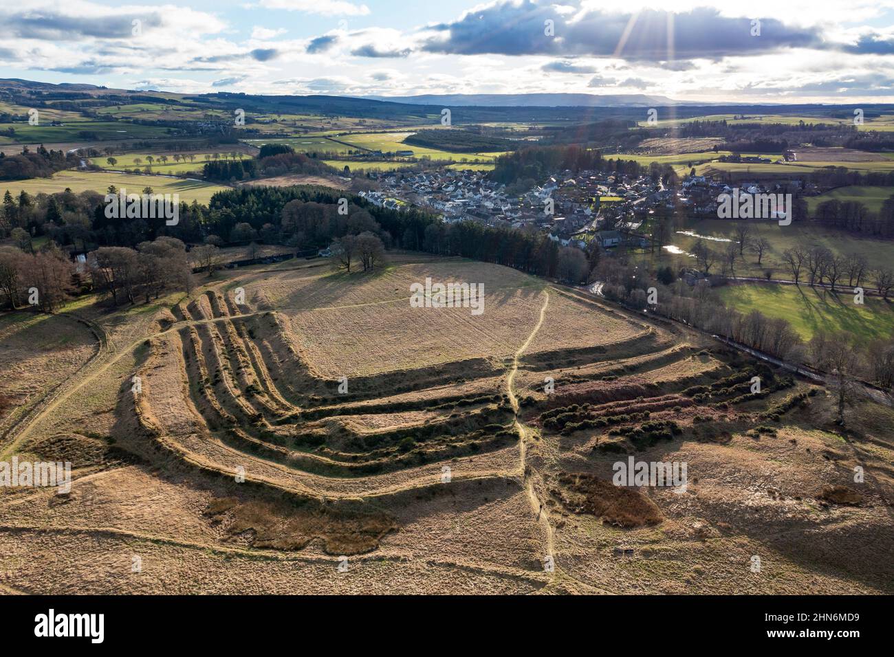 Ardoch roman fort aerial hi-res stock photography and images - Alamy