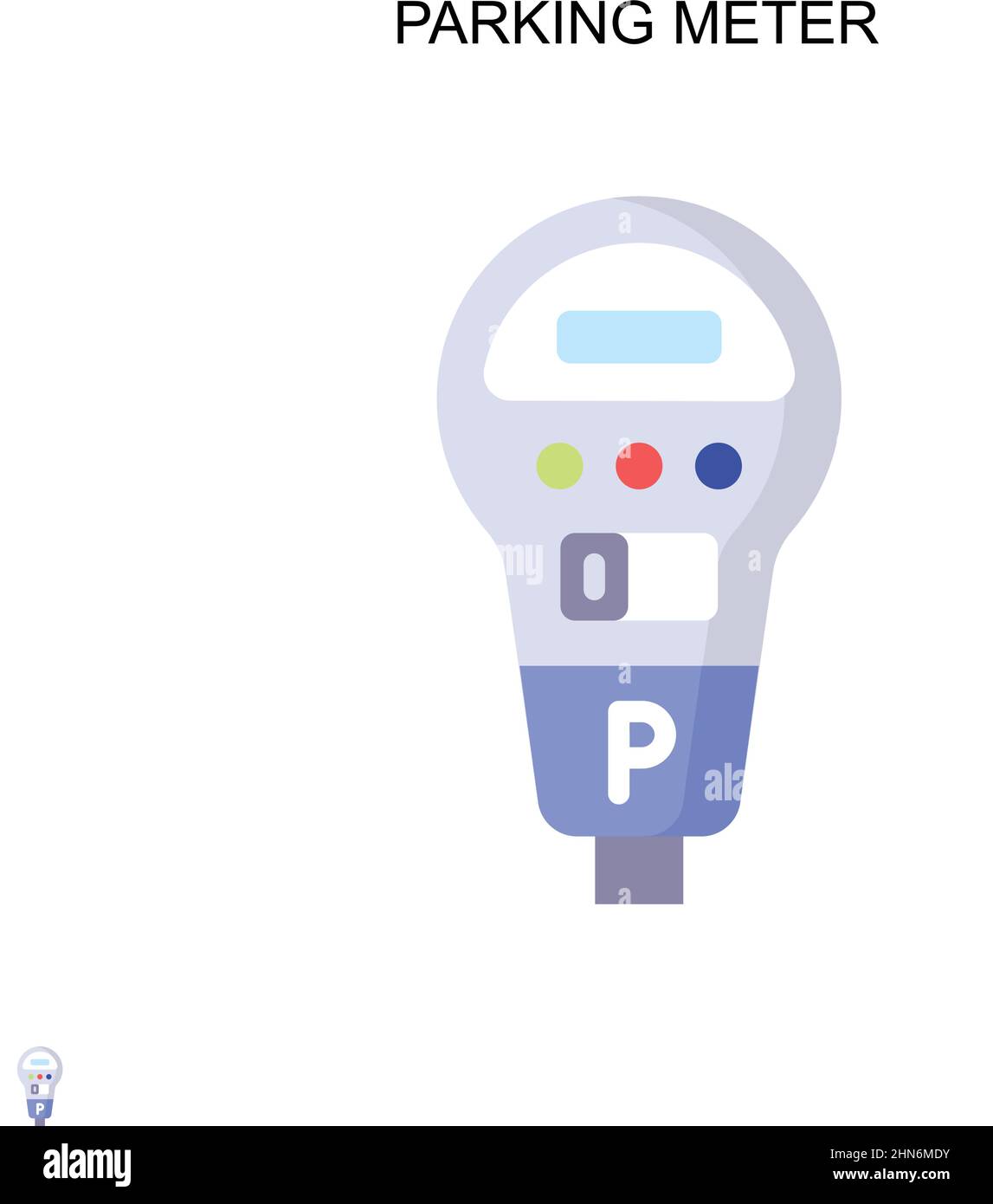 Parking meter Simple vector icon. Illustration symbol design template ...