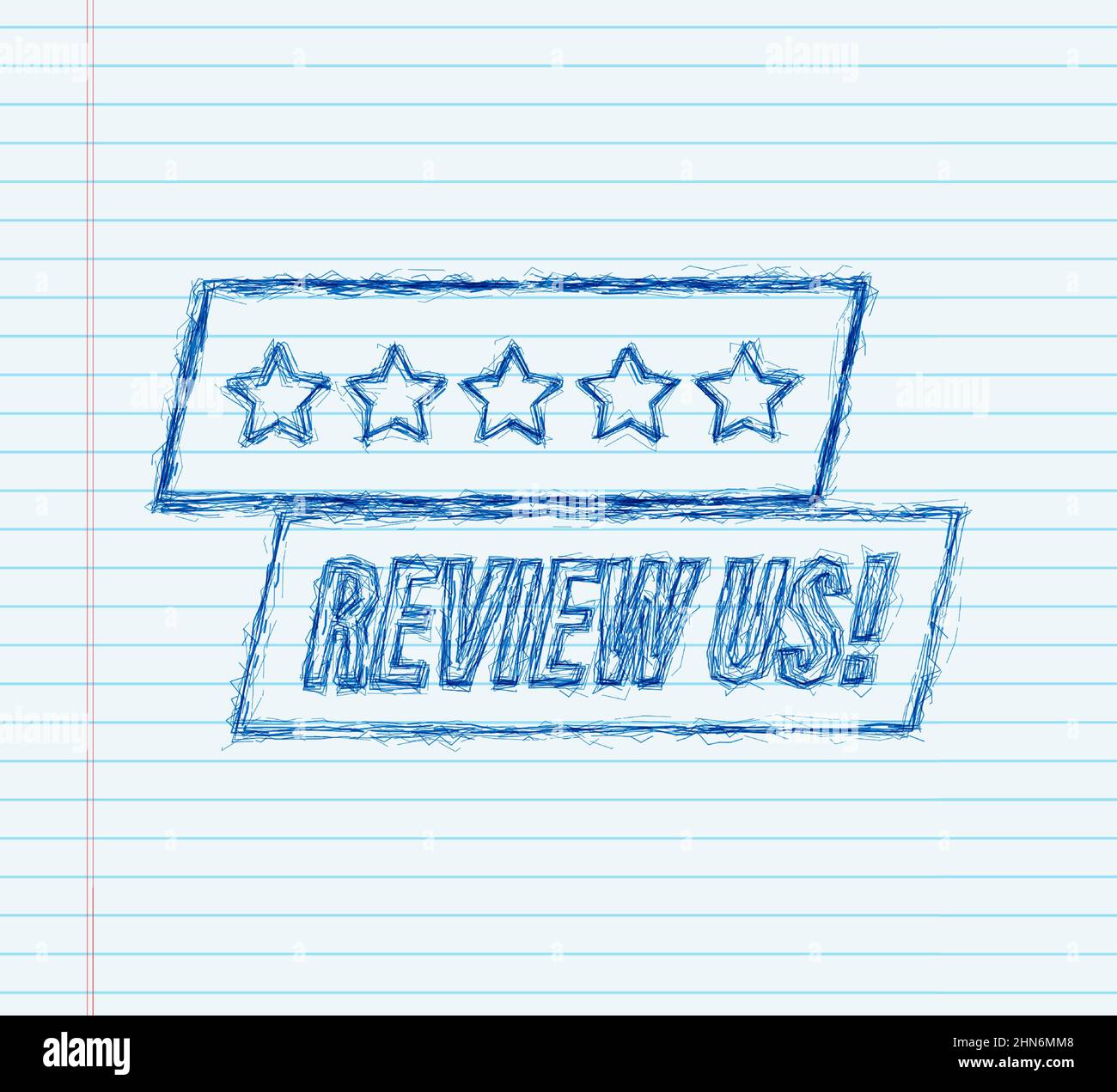 Review us user rating concept. Review and rate us stars sketch icon ...