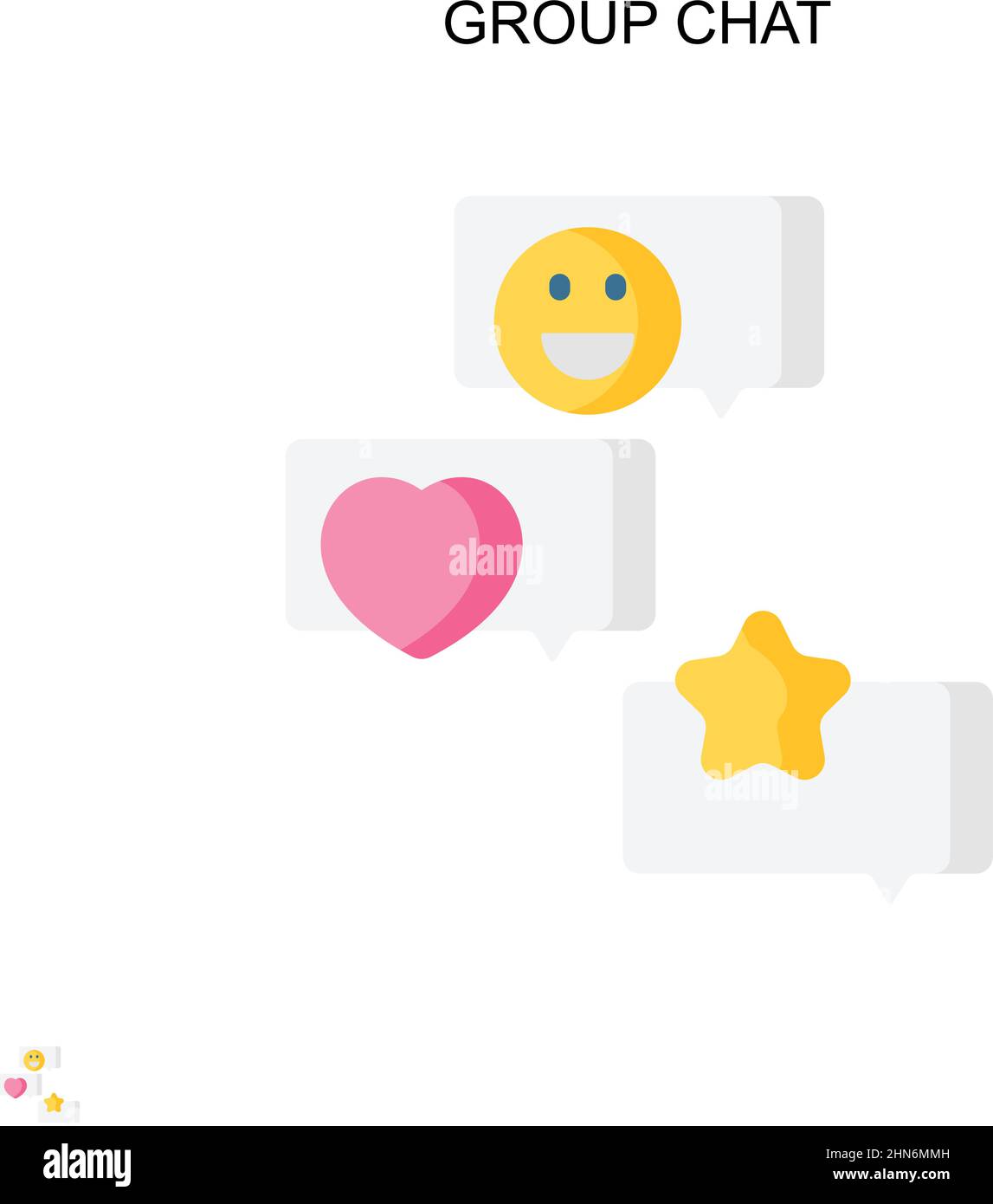 Group chat Simple vector icon. Illustration symbol design template for ...