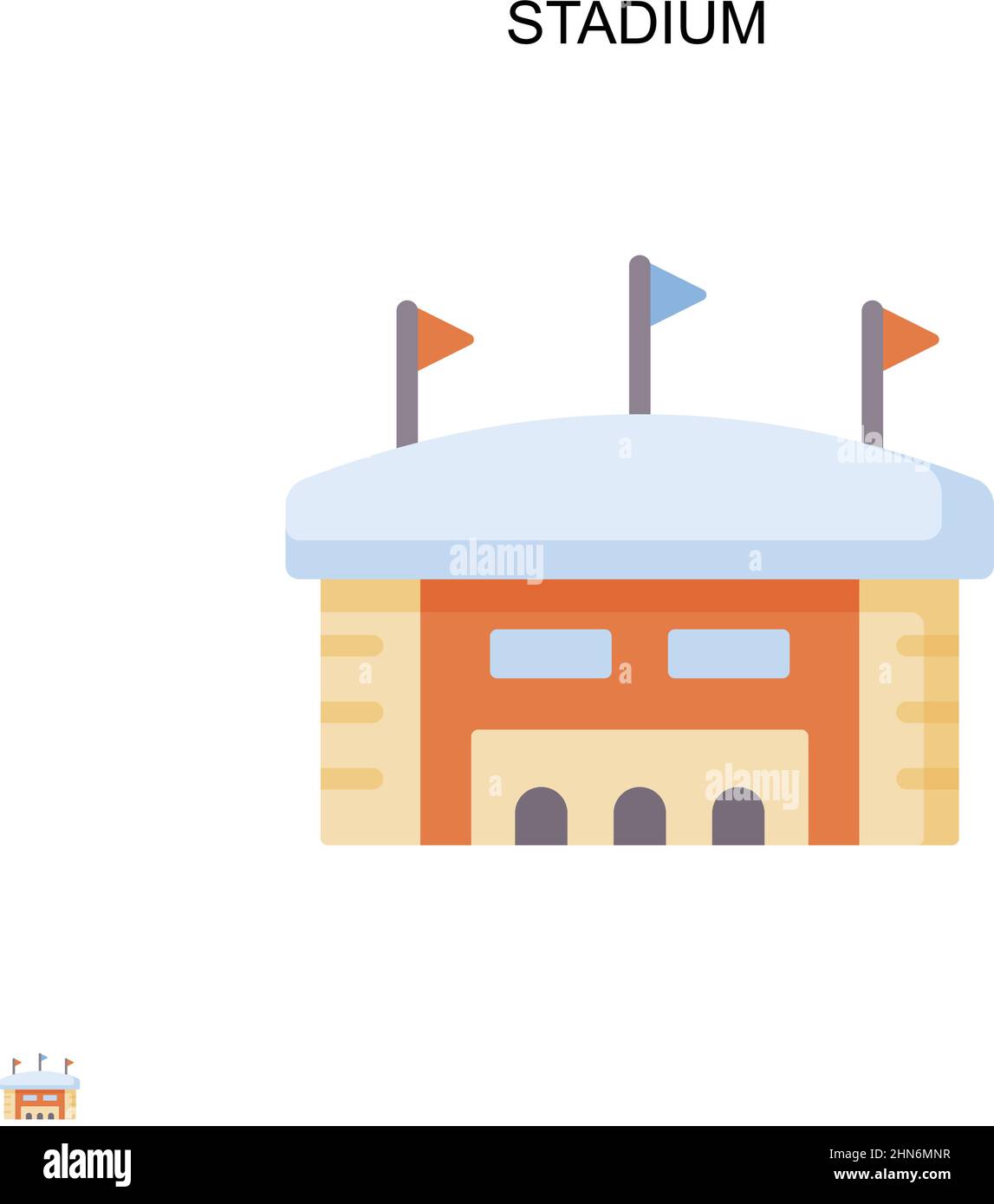 Stadium Simple vector icon. Illustration symbol design template for web ...