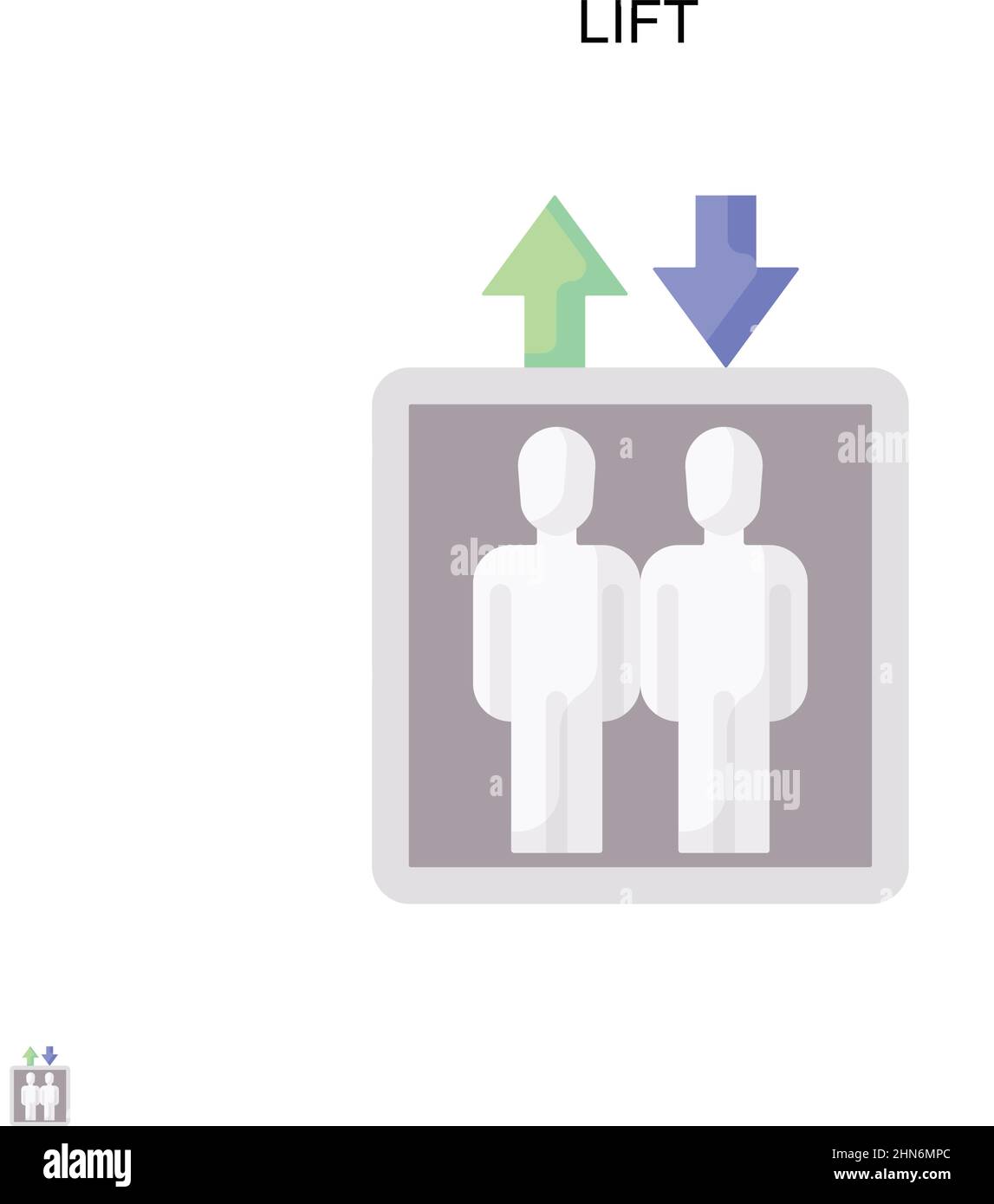 Lift Simple vector icon. Illustration symbol design template for web ...