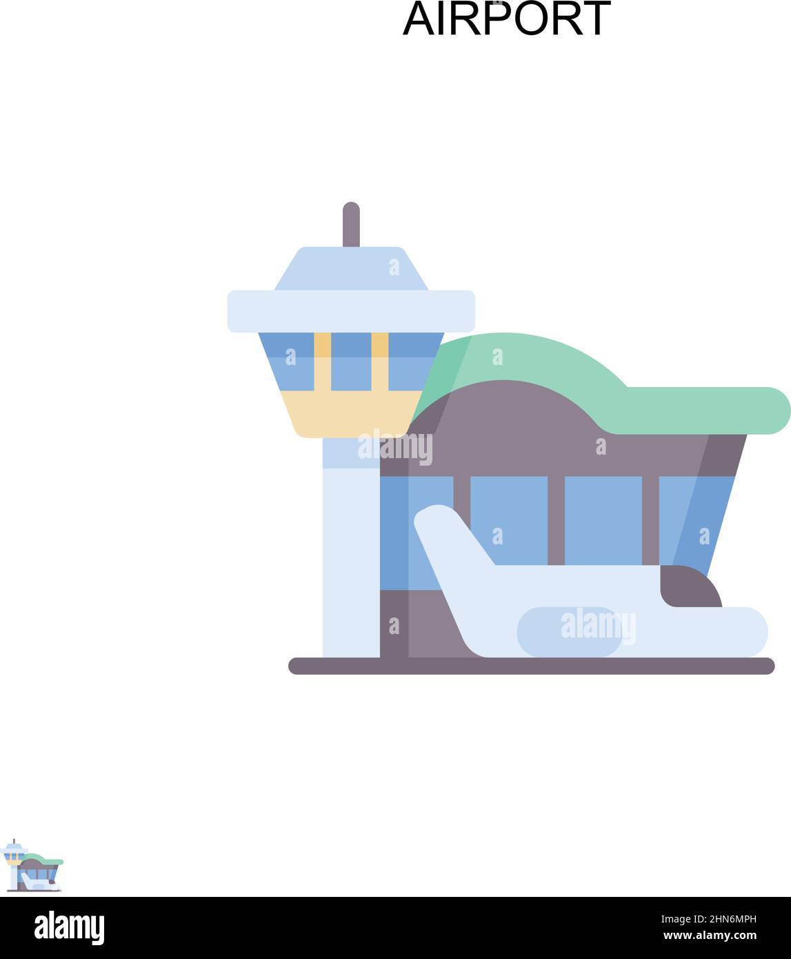 Airport Simple vector icon. Illustration symbol design template for web mobile UI element Stock ...