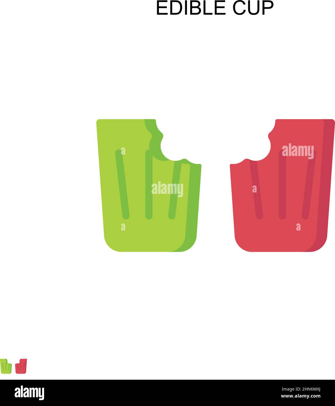 Edible cup Simple vector icon. Illustration symbol design template for ...