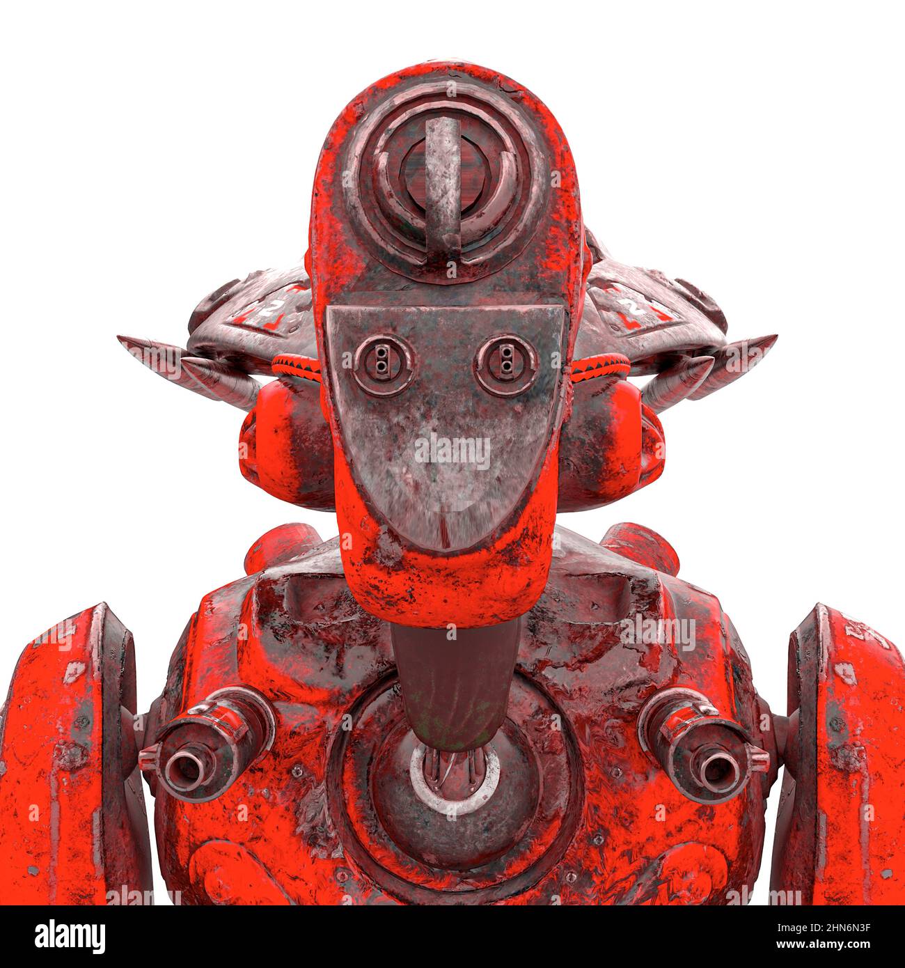 cyber watchman dog in id portrait, 3d illustration Stock Photo - Alamy