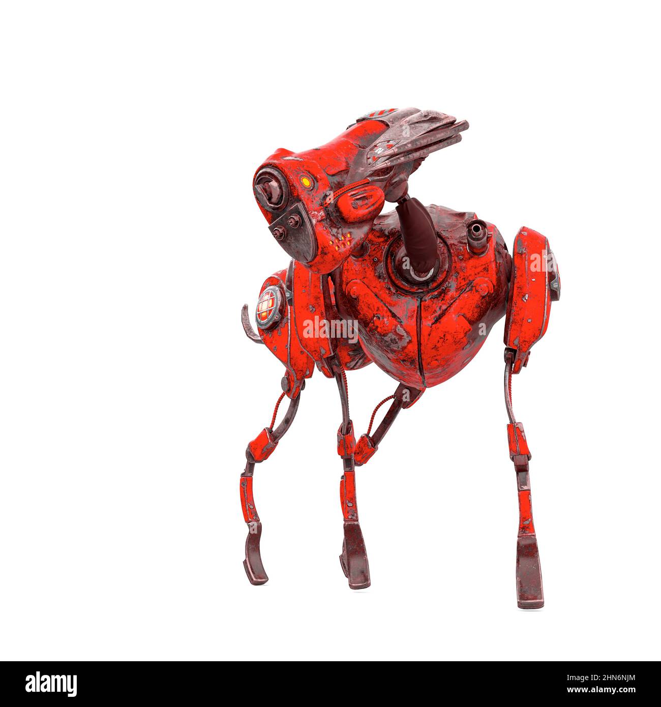 cyber watchman dog is on the trail, 3d illustration Stock Photo - Alamy