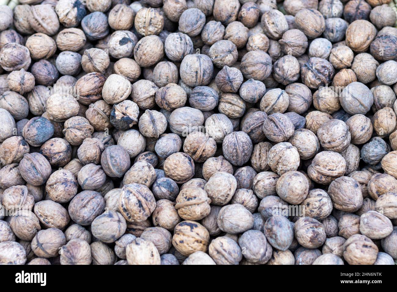 Walnuts dry fruit background texture Stock Photo - Alamy