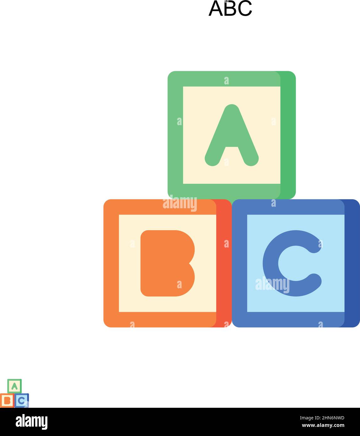 Abc Simple vector icon. Illustration symbol design template for web ...