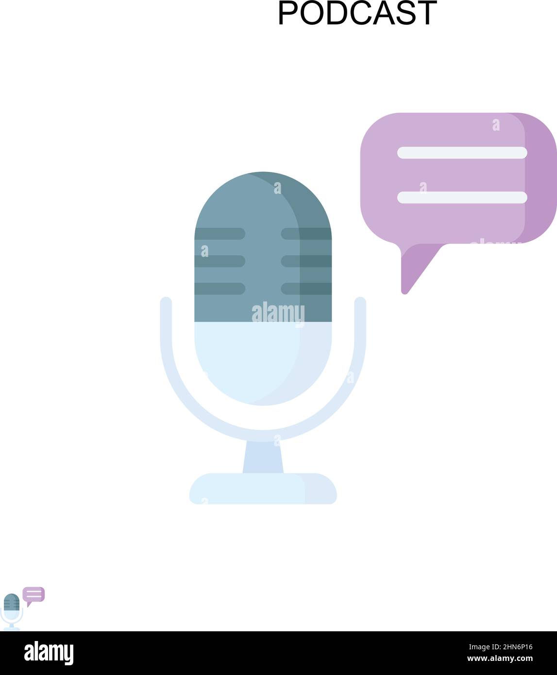 Podcast symbol icon design hi-res stock photography and images - Alamy