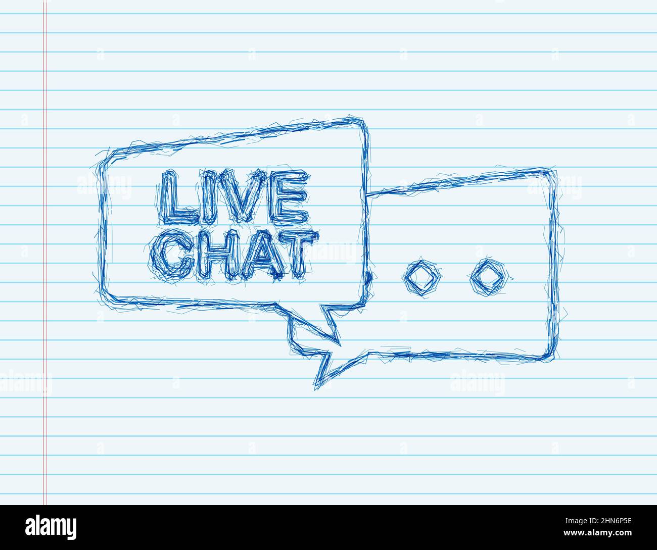 live chat speech bubbles concept. sketch icon. Vector stock ...