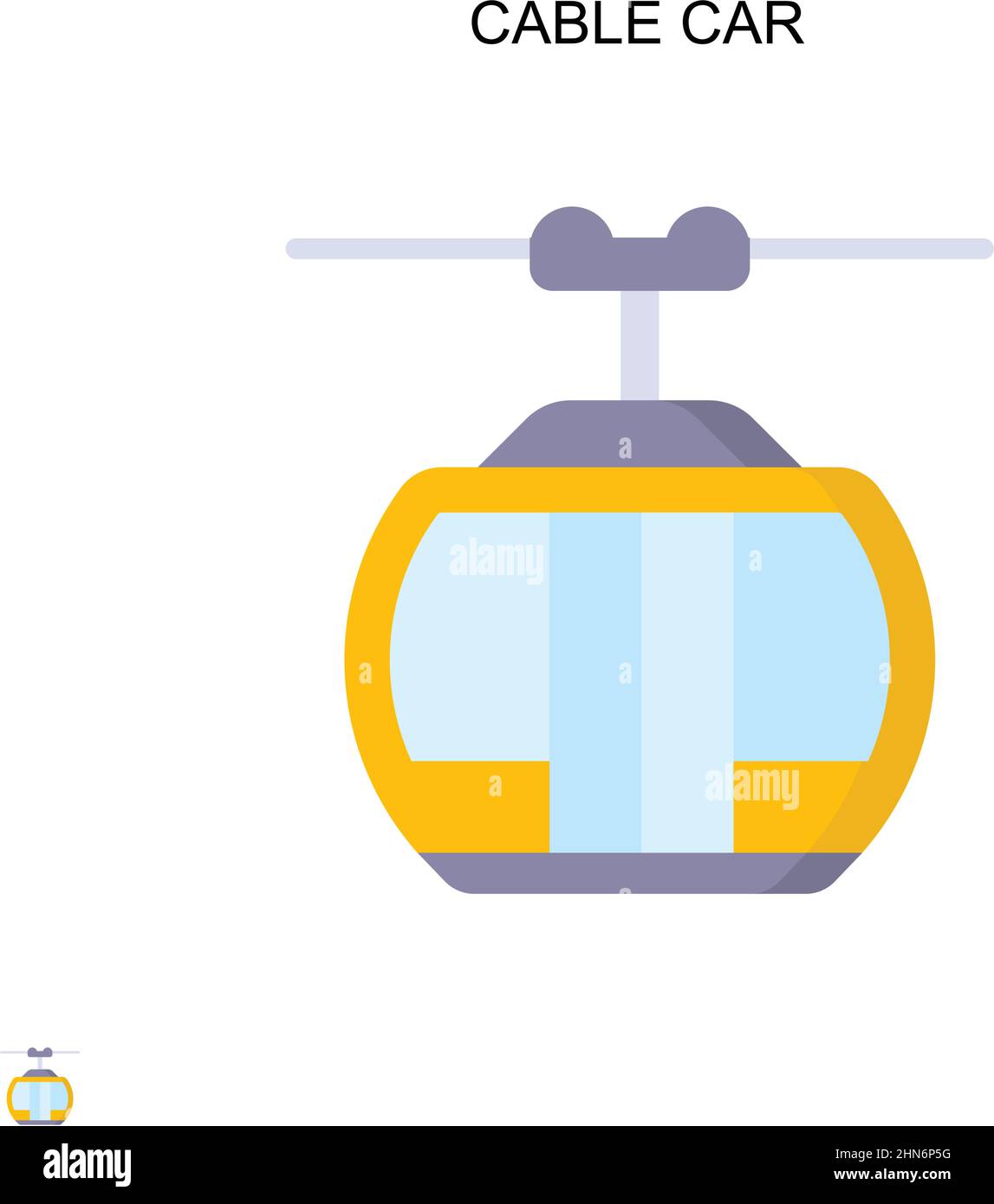 Cable Car Simple Vector Icon Illustration Symbol Design Template For Web Mobile Ui Element