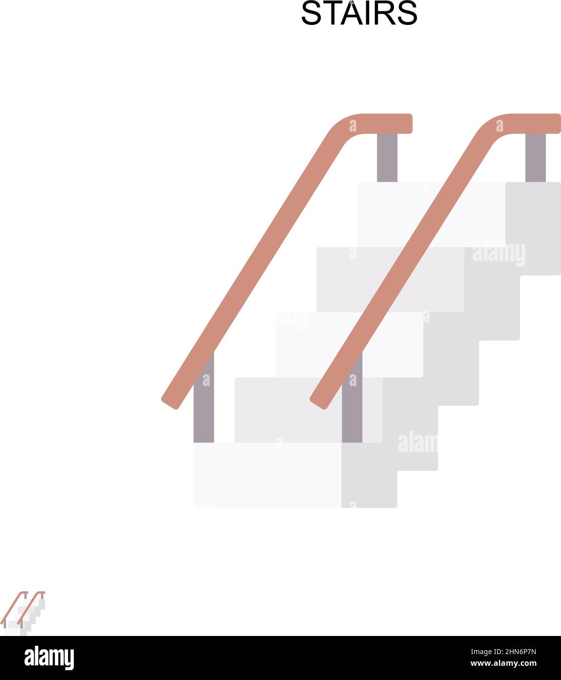 Stairs Simple vector icon. Illustration symbol design template for web ...