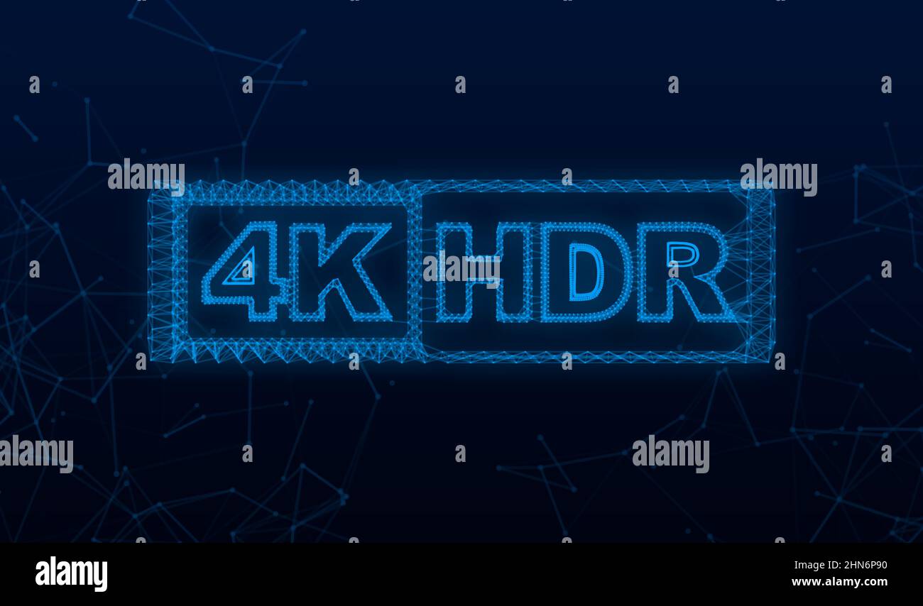 4k ultra video settings sign. Plexus icon. Vector stock illustration ...
