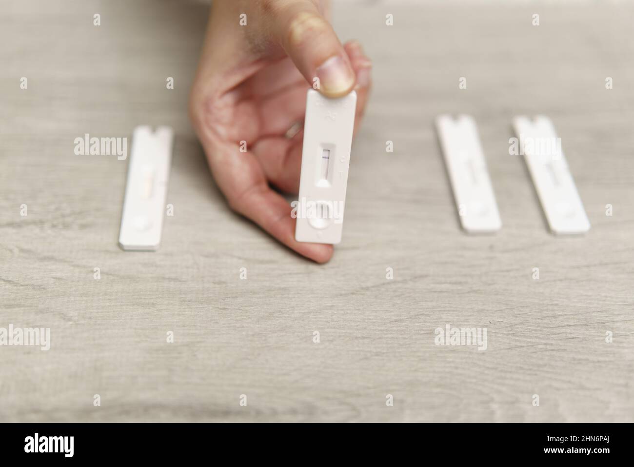Covid-19 antigen test with negative results Stock Photo - Alamy