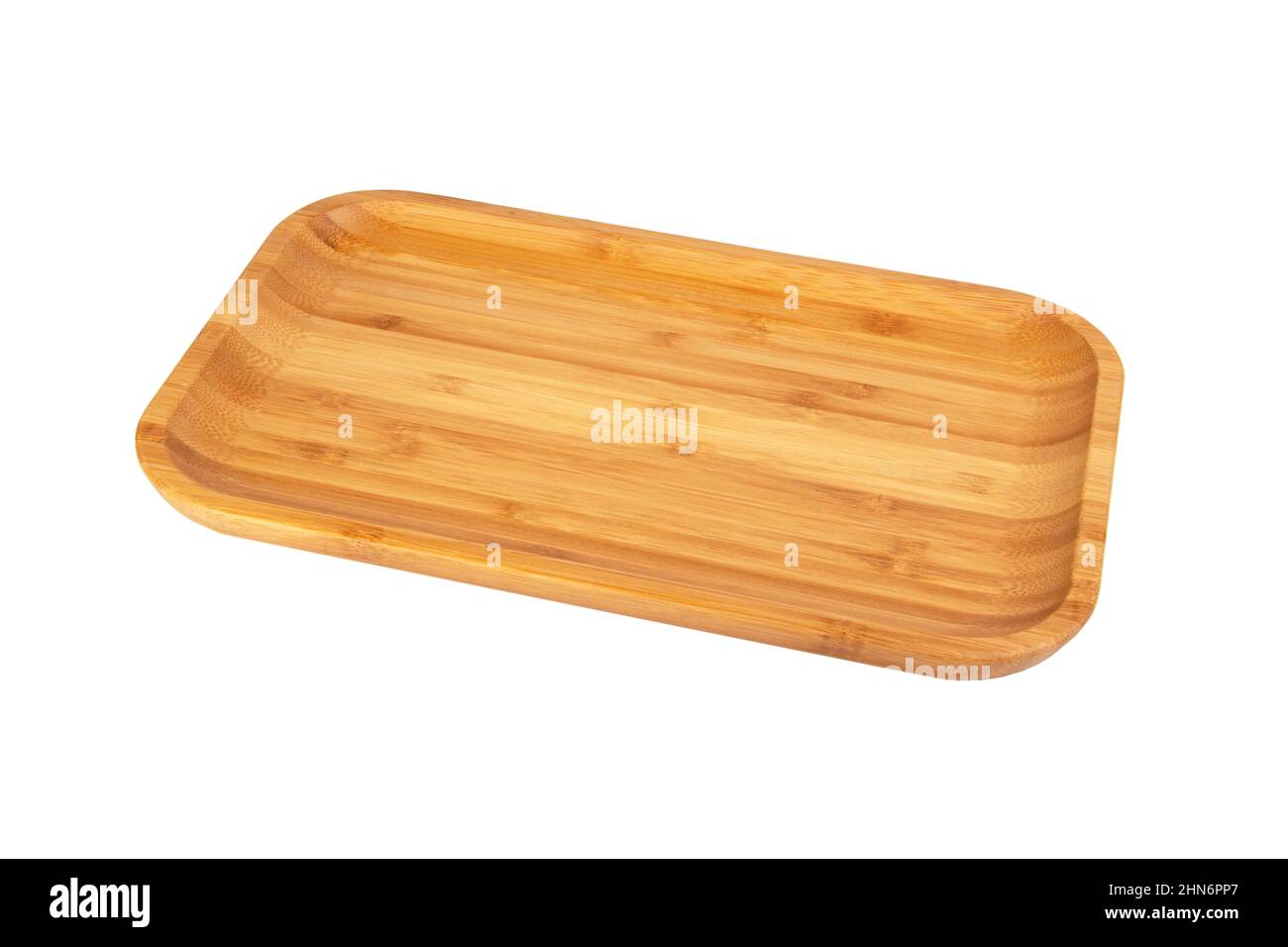 Craft wooden rectangular plate isolated on the white background Stock ...