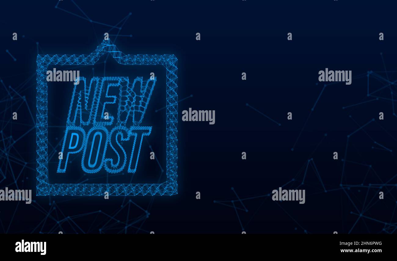 New post Plexus icon. Social media buttons. Vector stock illustration ...