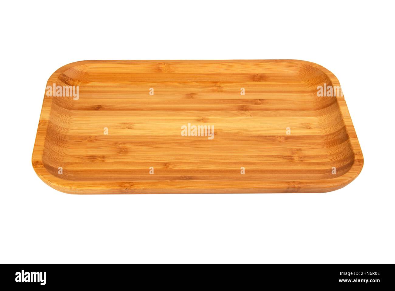 Craft wooden rectangular plate isolated on the white background Stock ...