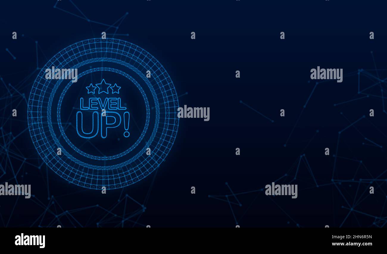 Game icon bonus. level up icon, new level logo. Plexus icon. Vector ...