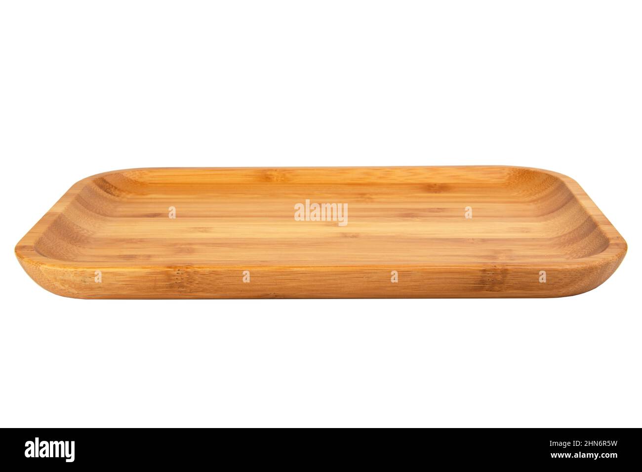 Craft wooden rectangular plate isolated on the white background Stock ...