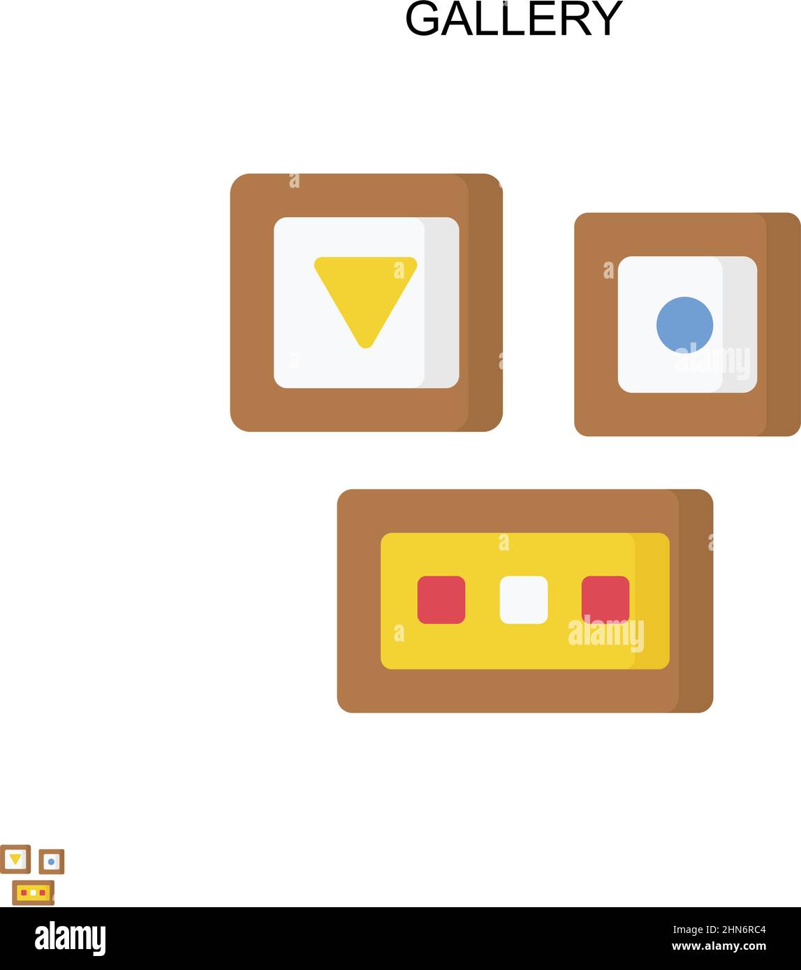 Gallery Simple vector icon. Illustration symbol design template for web ...