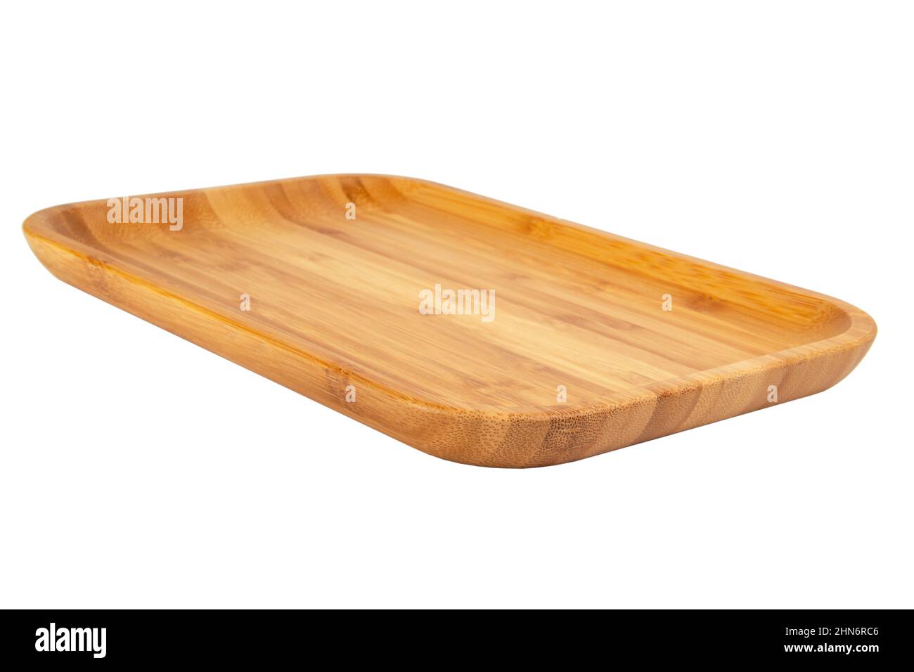 Craft wooden rectangular plate isolated on the white background Stock ...