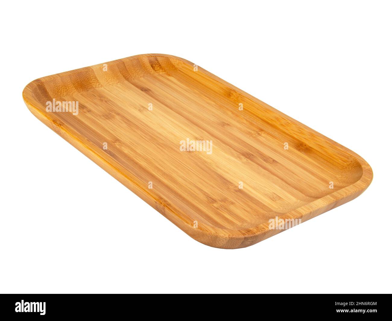 Craft wooden rectangular plate isolated on the white background Stock ...