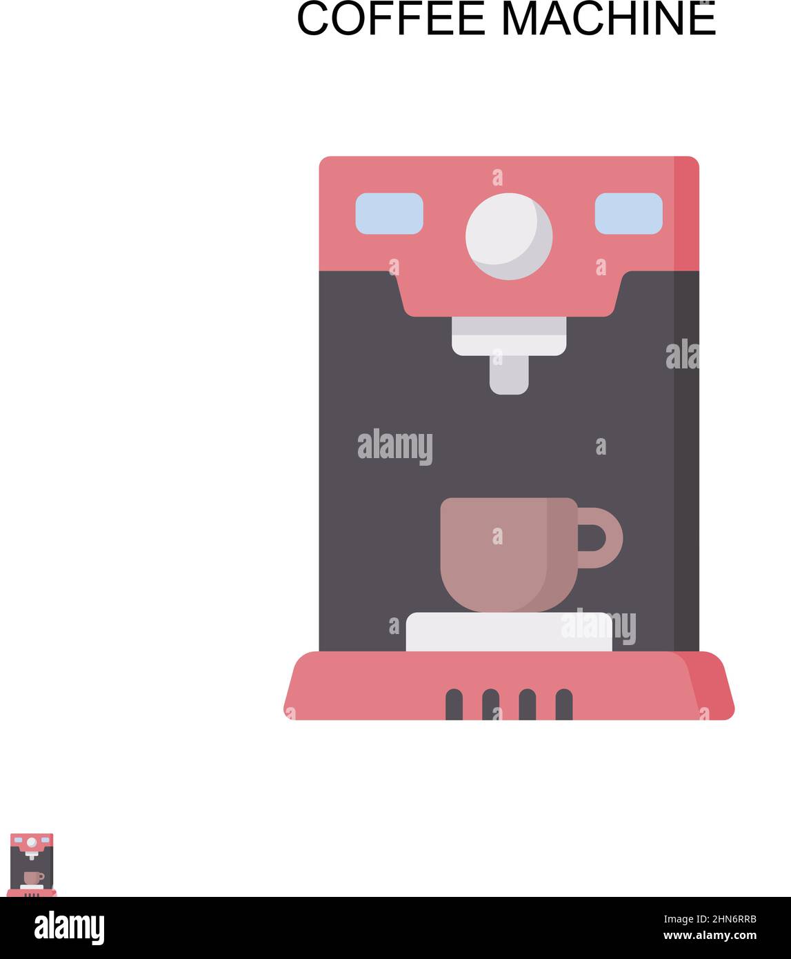 Coffee machine Simple vector icon. Illustration symbol design template ...