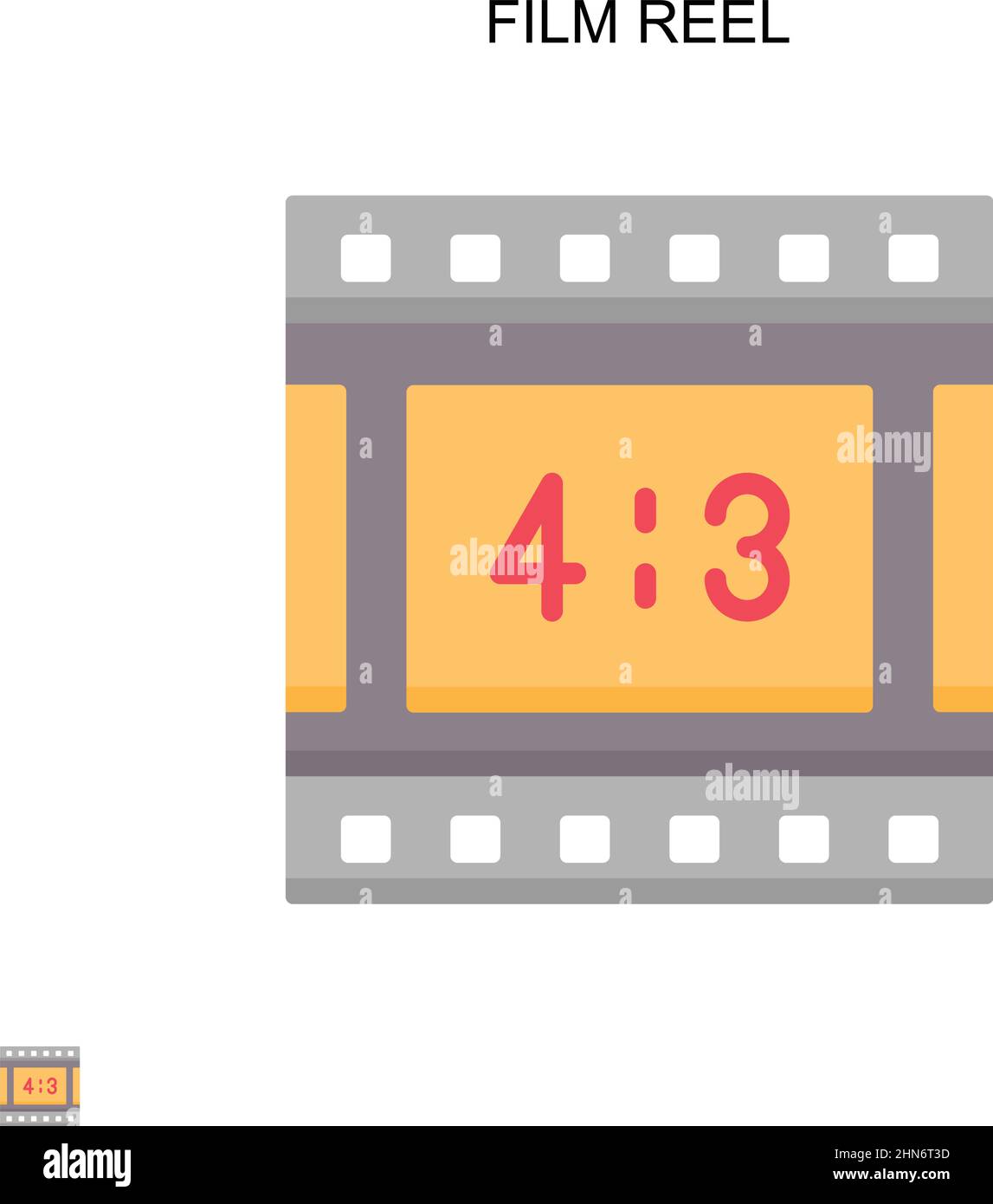 Film reel Simple vector icon. Illustration symbol design template for ...