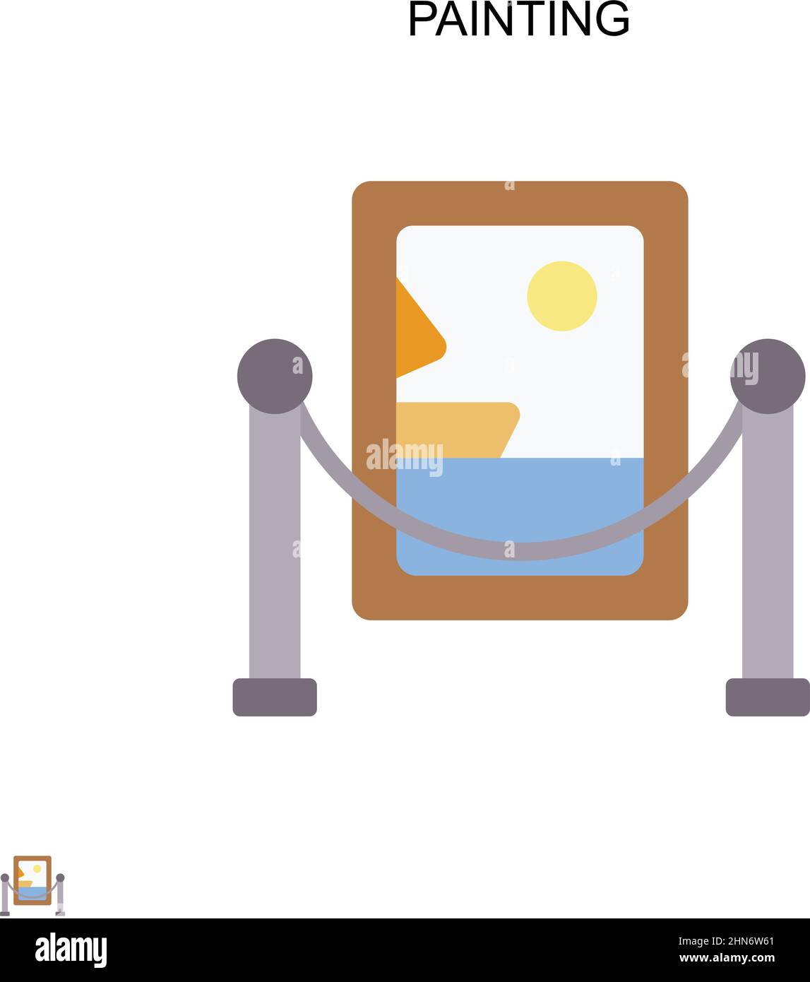 Painting Simple vector icon. Illustration symbol design template for ...